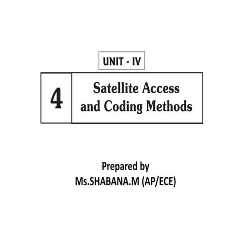 EC8094 Satellite Communication Unit - IV.pptx