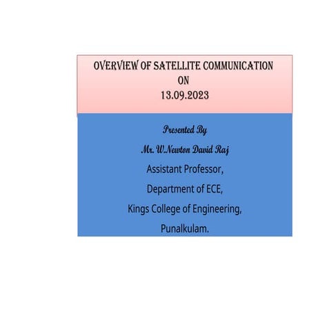 Satellites presentation | PPT