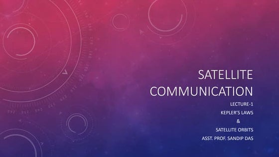 Orbital parameters of a satellite | PPTX
