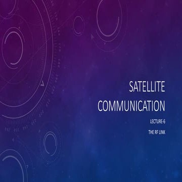 Satellite communication lecture6 | PPT