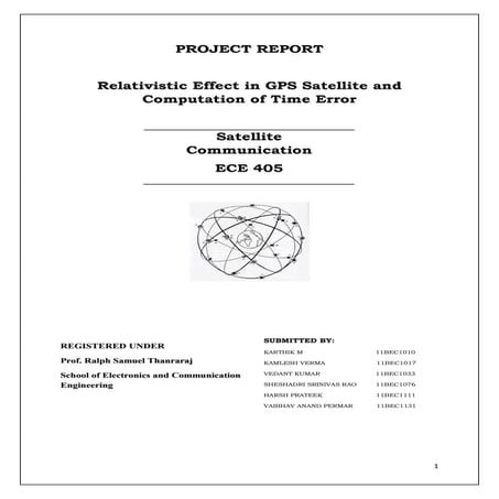Relativistic Effect In Gps Satellite And Computation Of Time Error Pdf