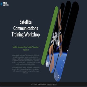 Satellite Communications Training | PDF