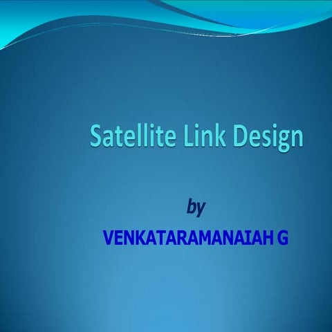 Satellite link design | PDF