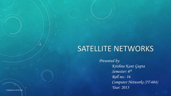 Satellite Network | PPTX