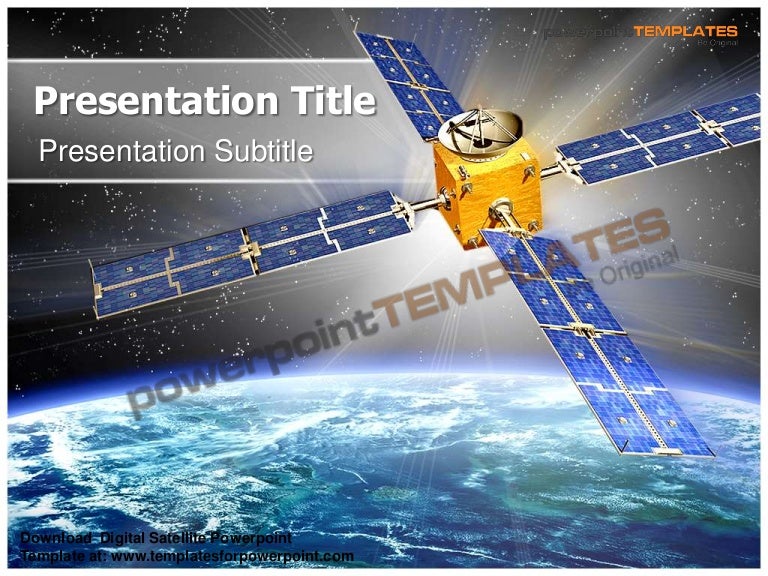 Digital Satellite PowerPoint Templates - templatesforpowerpoint.com