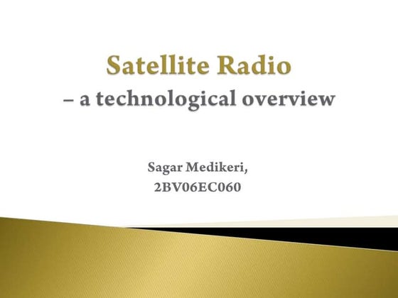 Satellite radio | PDF | Digital Audio | Computer Software and Applications