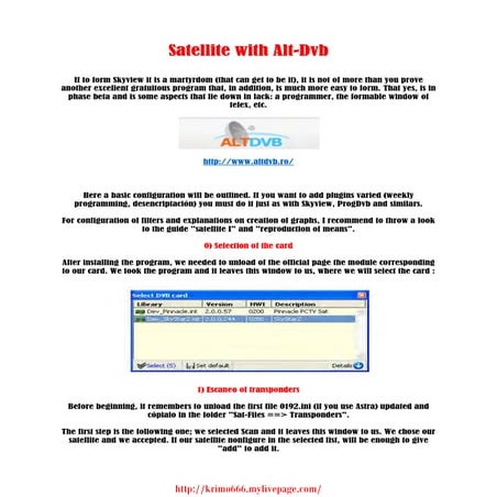 Satellite With Alt Dvb | PDF