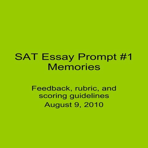 Sat essay feedback | PDF
