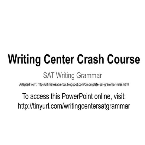 SAT Grammar.pptx powerpoint high school SAT | PPTX