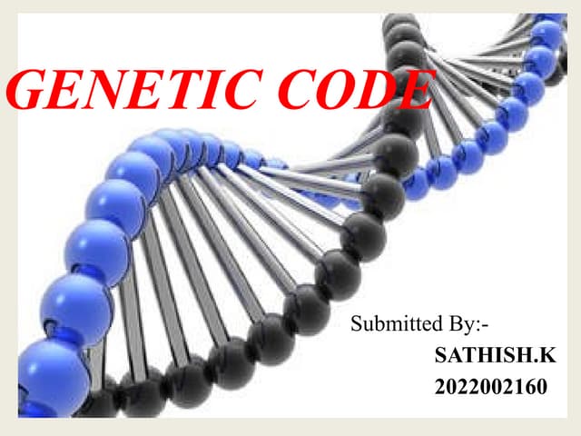 Genetic Code Ppt Pptx