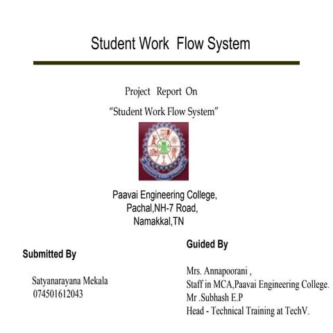 Student Work Flow System | PPT