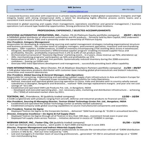 Sathya mk resume 09 01-11 | PDF