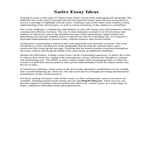 Satire Essay Ideas.pdf