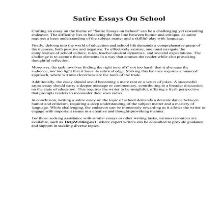 Example Of A Satirical Essay.pdf