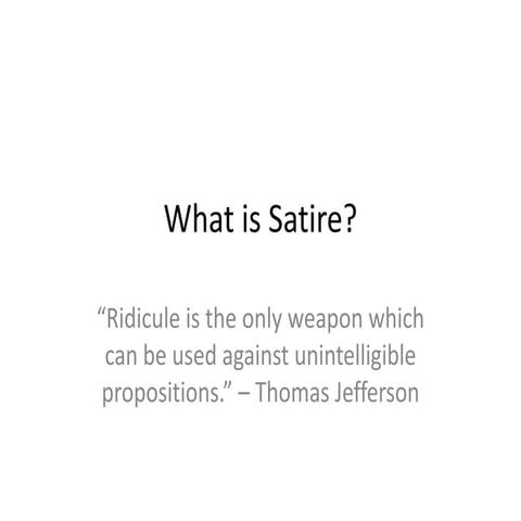 What is Satire? | PPT
