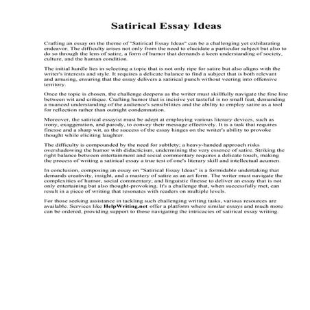 How To Write A Satirical Essay.pdf