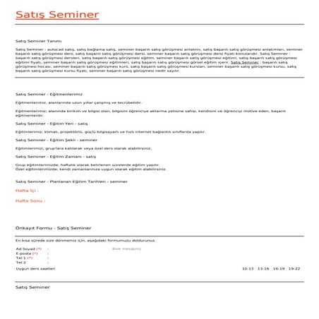 Satis seminer | PDF