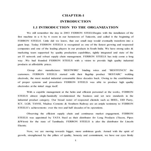 Satisfaction level of employee towards steel company | DOCX