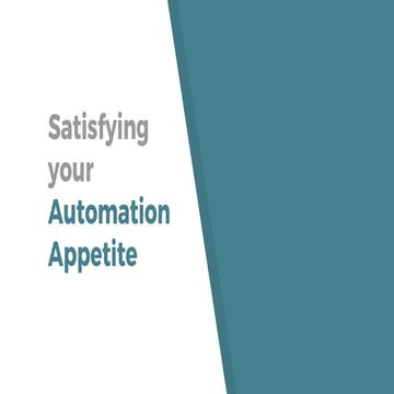 Satisfying your Automation Appetite | PDF | Technology & Computing