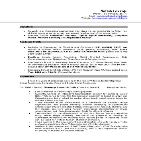 Satish resume | PDF