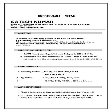 Satish resume | DOCX