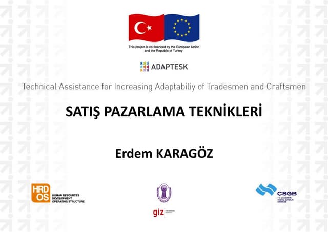 Satışta Mükemmel Sunum Ve Pazarlama Stratejileri Kullanımı | PPSX