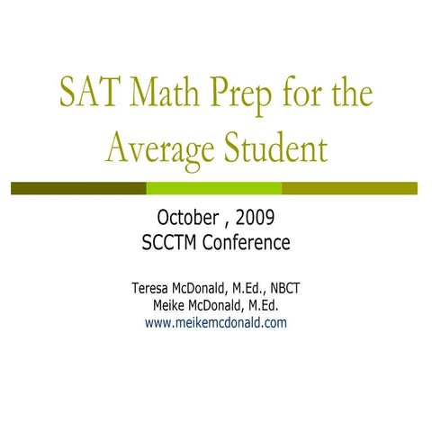 Sat math workshop | PPTX