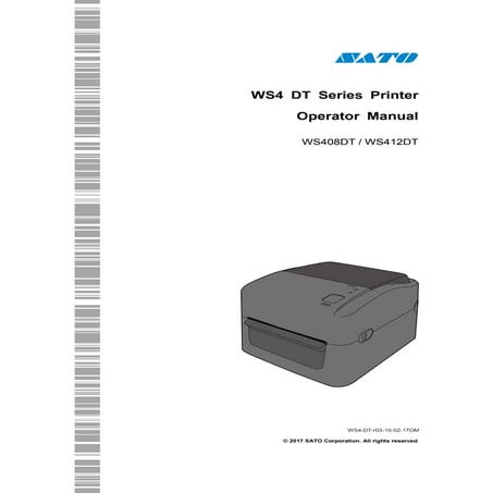 사토프린터 SATO WS4 감열 데스크탑 바코드프린터 매뉴얼 | PDF | Computer Peripherals | Computing