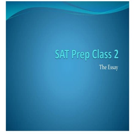 SAT Prep Class 2 | PDF