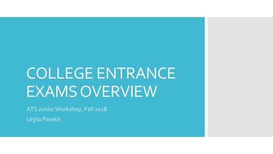SAT Introduction.pptx | Standardized Testing | Educational Assessment