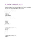 Sat Reading Vocabulary In Context | PDF