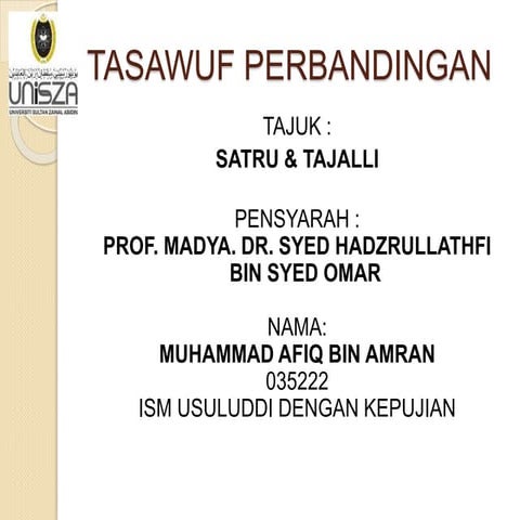 Satru & Tajalli | PPTX