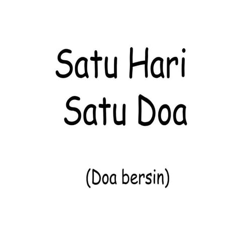 Satu hari satu doa (1) | PPT