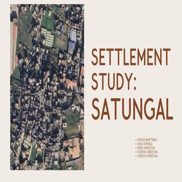 satungal settlement study by student of Kathmandu University | PDF