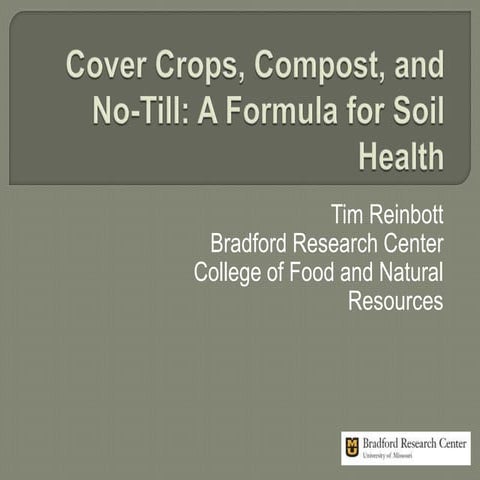 Overview of Cover Crops in Relation to Soil and Nutrients | PPTX