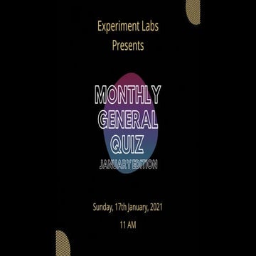 Saturday Quiz Night Vol III | PPT