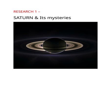 The rings of saturn | PDF