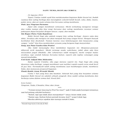 Satu tema (cerpen) | DOCX