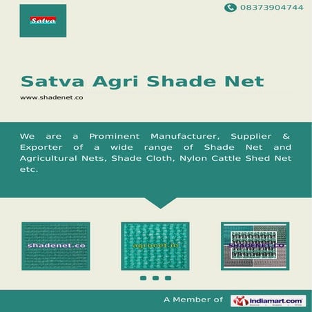 Satva agri-shade-net | PDF