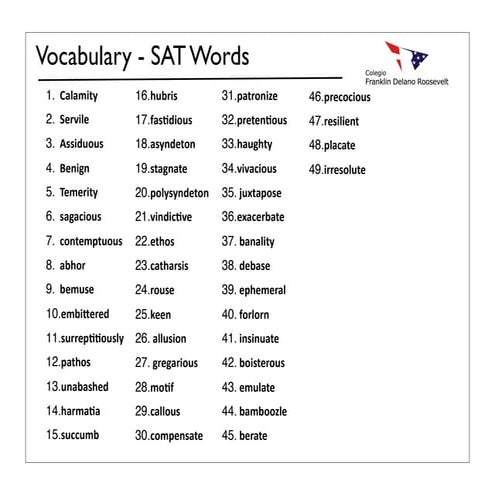 Sat vocabulary | PDF