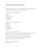 Sat Vocabulary Practice Quizlet | PDF