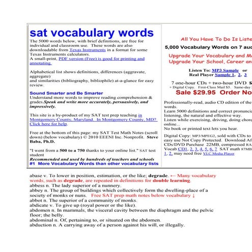 Sat vocabulary words | DOCX