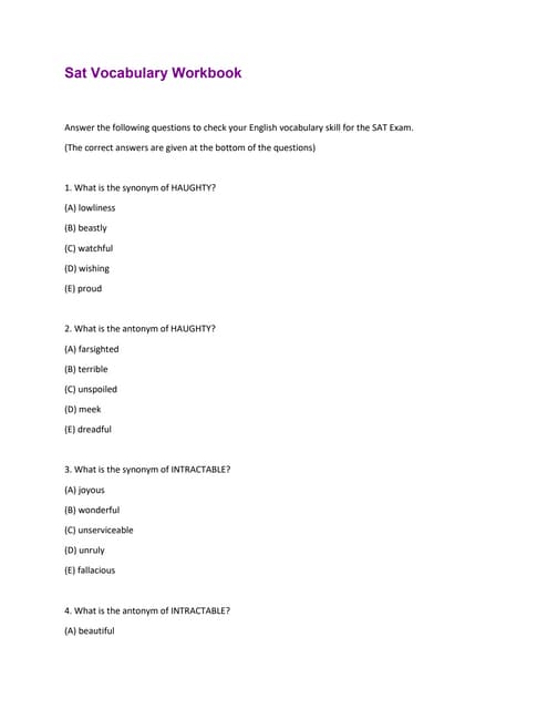 Essential Sat Vocabulary Flashcards | PDF | Death, Injury, or Military ...