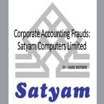 Satyam Scam | PPTX