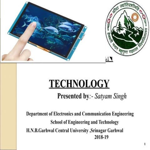 Touch Screen Technology | PPT | Consumer Electronics | Technology & Computing