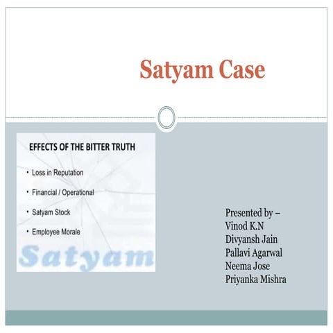 Satyam case | PPTX