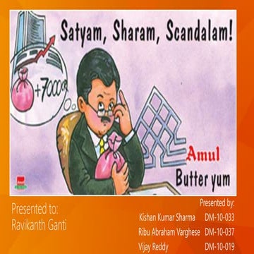 Satyam Scandal | PPTX