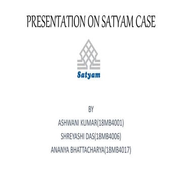 Satyam scam | PPTX