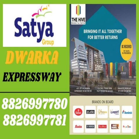 New Booking Satya The Hive Haldiram's space Ground Floor 2700 Sqft Sector 102 Gurgaon, | PPT