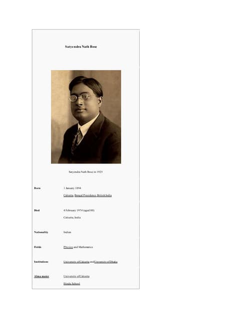 Satyendra Nath Bose A great Indian Scientist .pptx